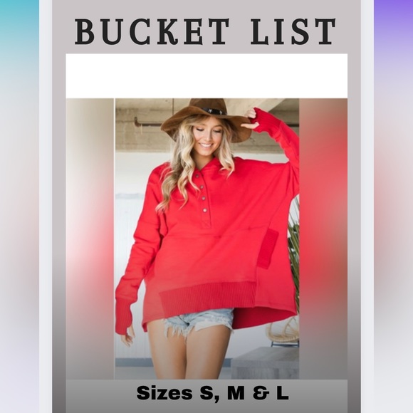 BUCKETLIST | Sweaters | Bucket List Womens Hoodie | Poshmark